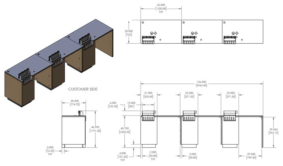 Architectural & Commercial Millwork Shop Drawings for Manufactures