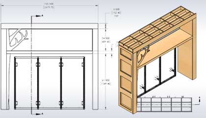 Woodwork CAD Drafting Services for Furniture Manufacturer