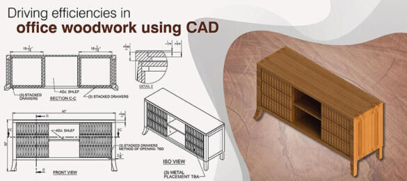How CAD Shop Drawings Improve Efficiencies in Office Woodwork | Hitech